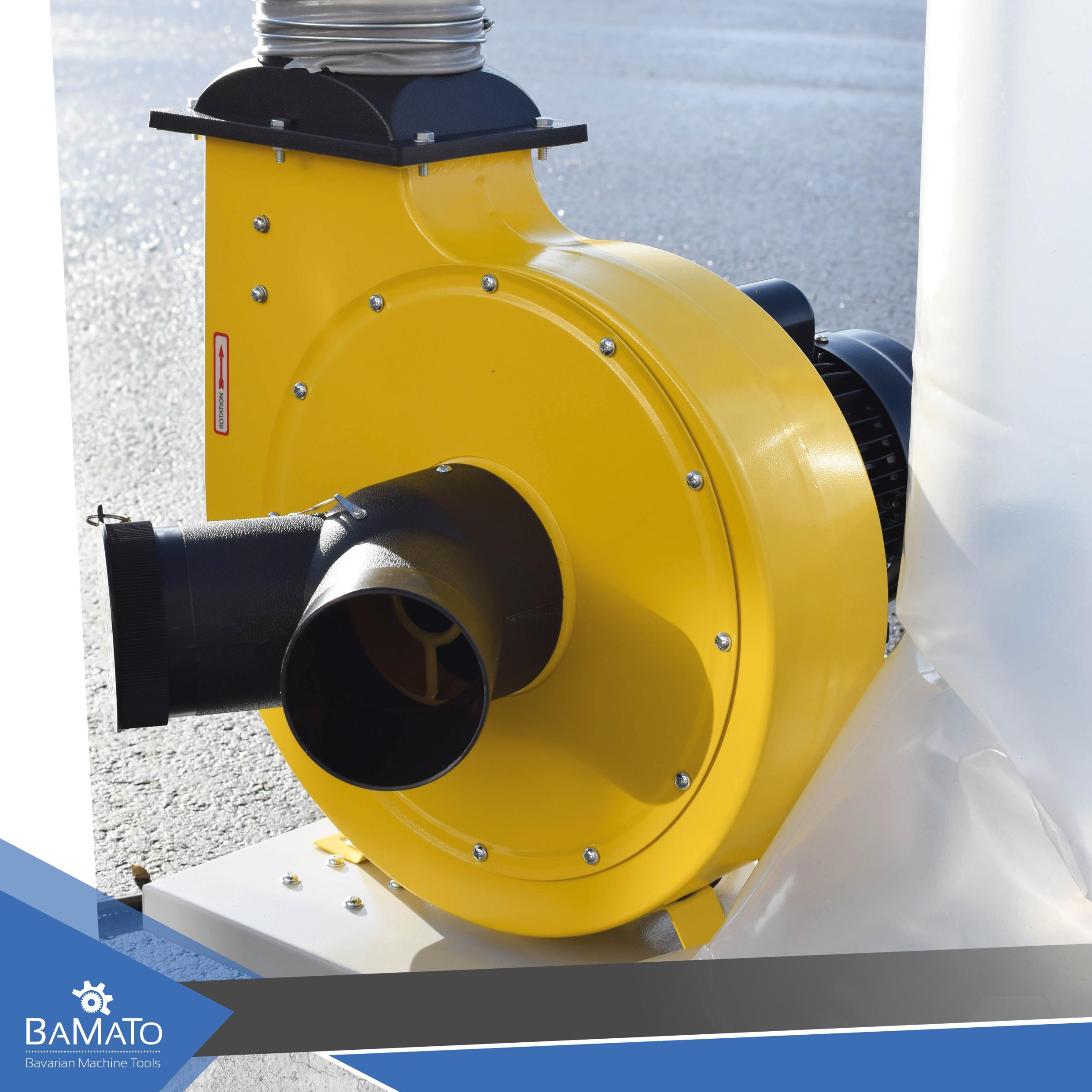 BAMATO Absauganlage AB-2530 mit Y-Adapter Späneabsaugung Absaugung 400V ...